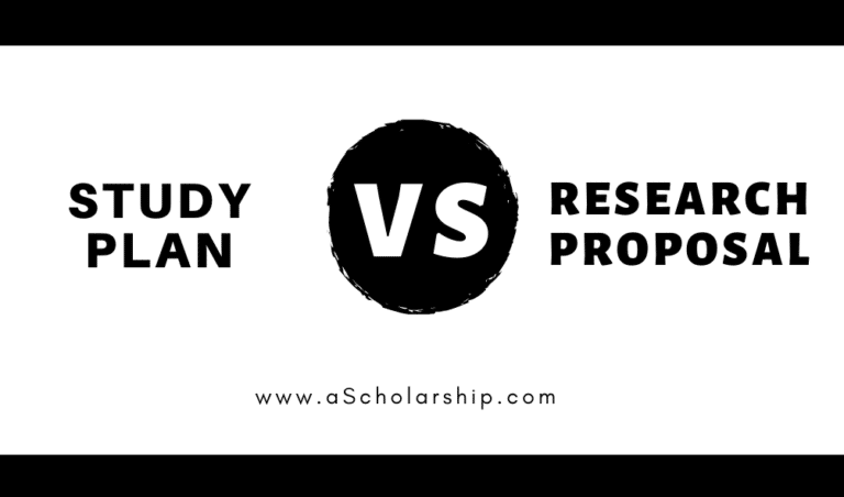 Study Plan VS Research Proposal - A brief Comparison - A Scholarship ...
