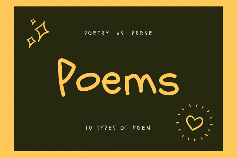 Poem: Types of Poems - Poem VS Prose - Poetry VS Prose - A Scholarship ...